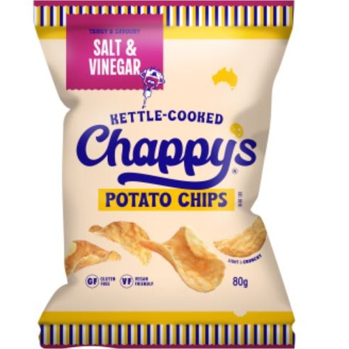 Chappy's Salt & Vinegar Potato Chips 80g – Five Vegans