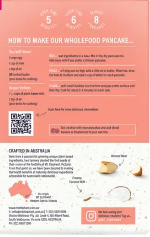 Mt Elephant Buttermylk Wholefood Pancake Mix 230g – Five Vegans